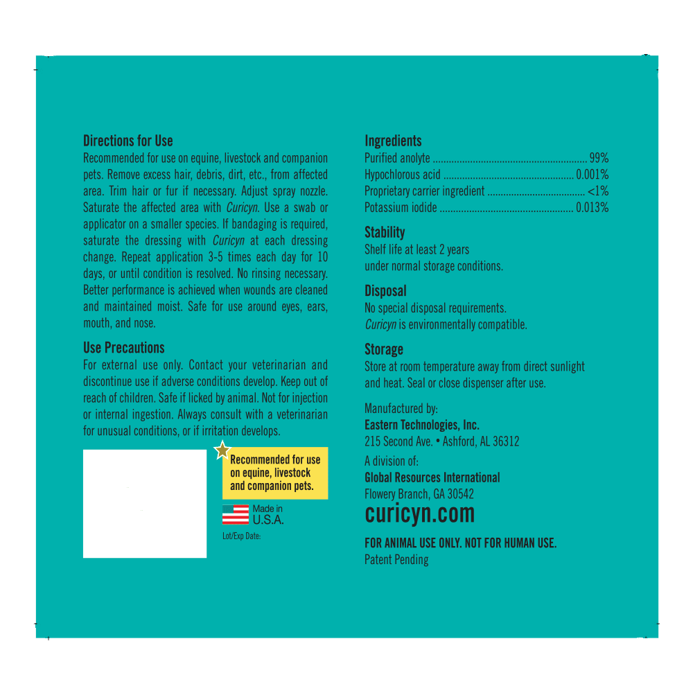 Skin & Wound Care for Dogs, Cats, Horses, Cattle and Chickens | Curicyn