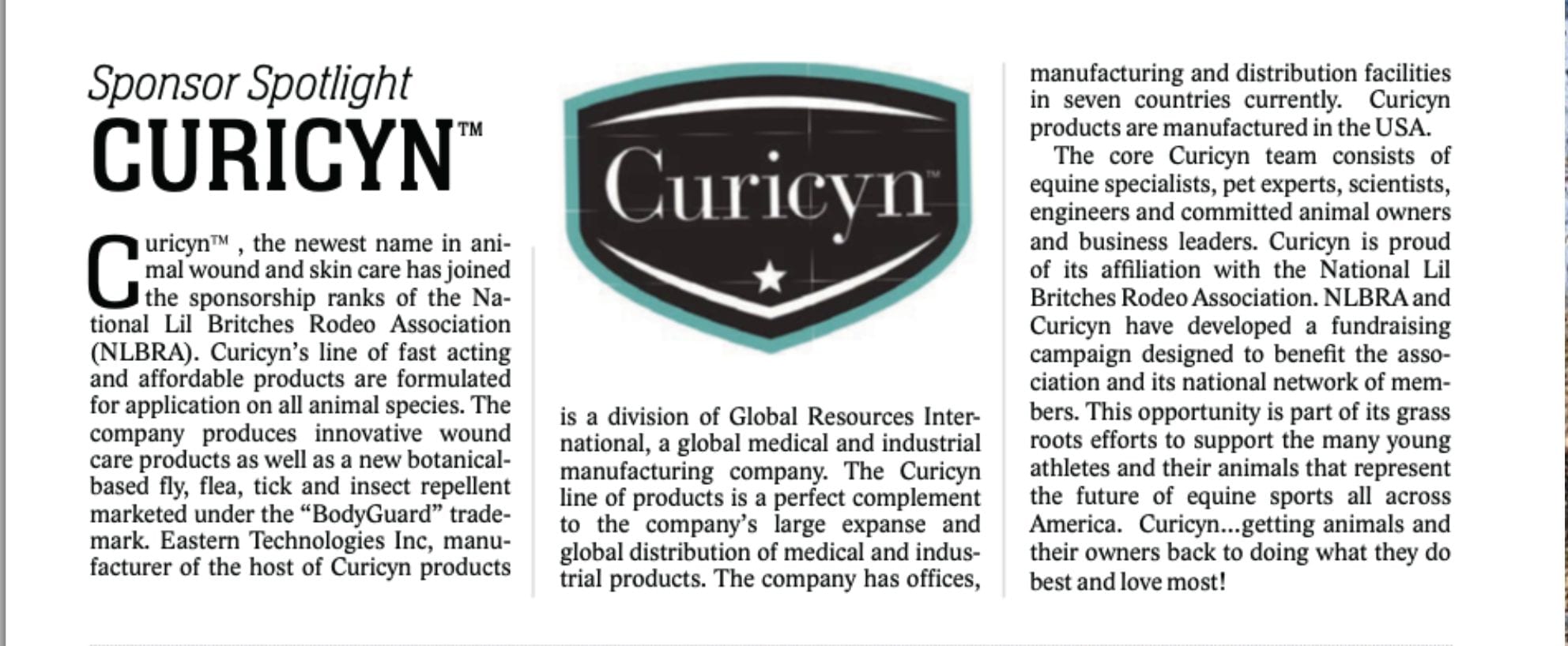 Curicyn joins NLBRA because we believe in giving back.